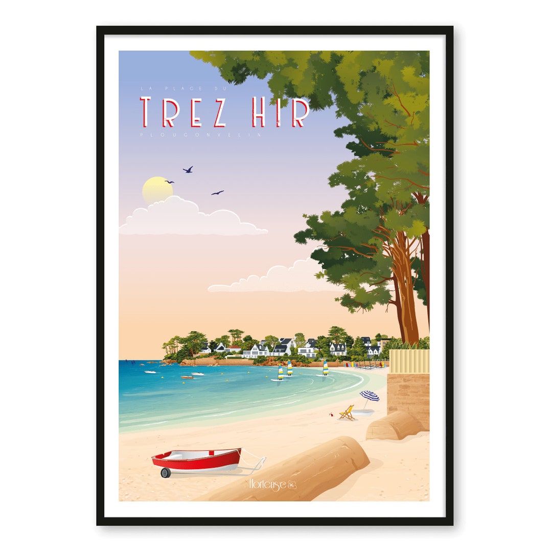 The Trez Hir Beach in Plougonvelin - A2 // Illustration - Decoration ...