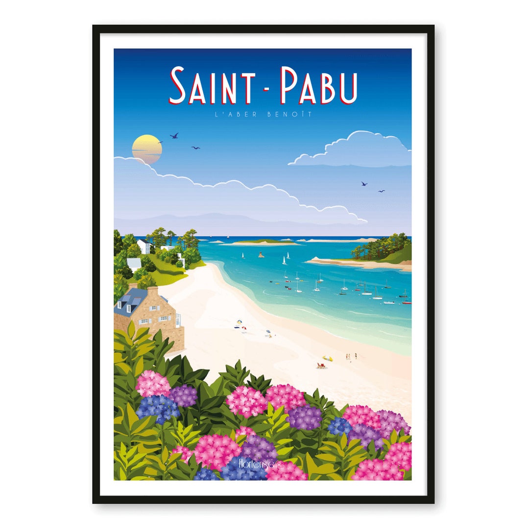 Saint Pabu Poster - L'aber Benoit - A2 // Illustration - Decoration ...