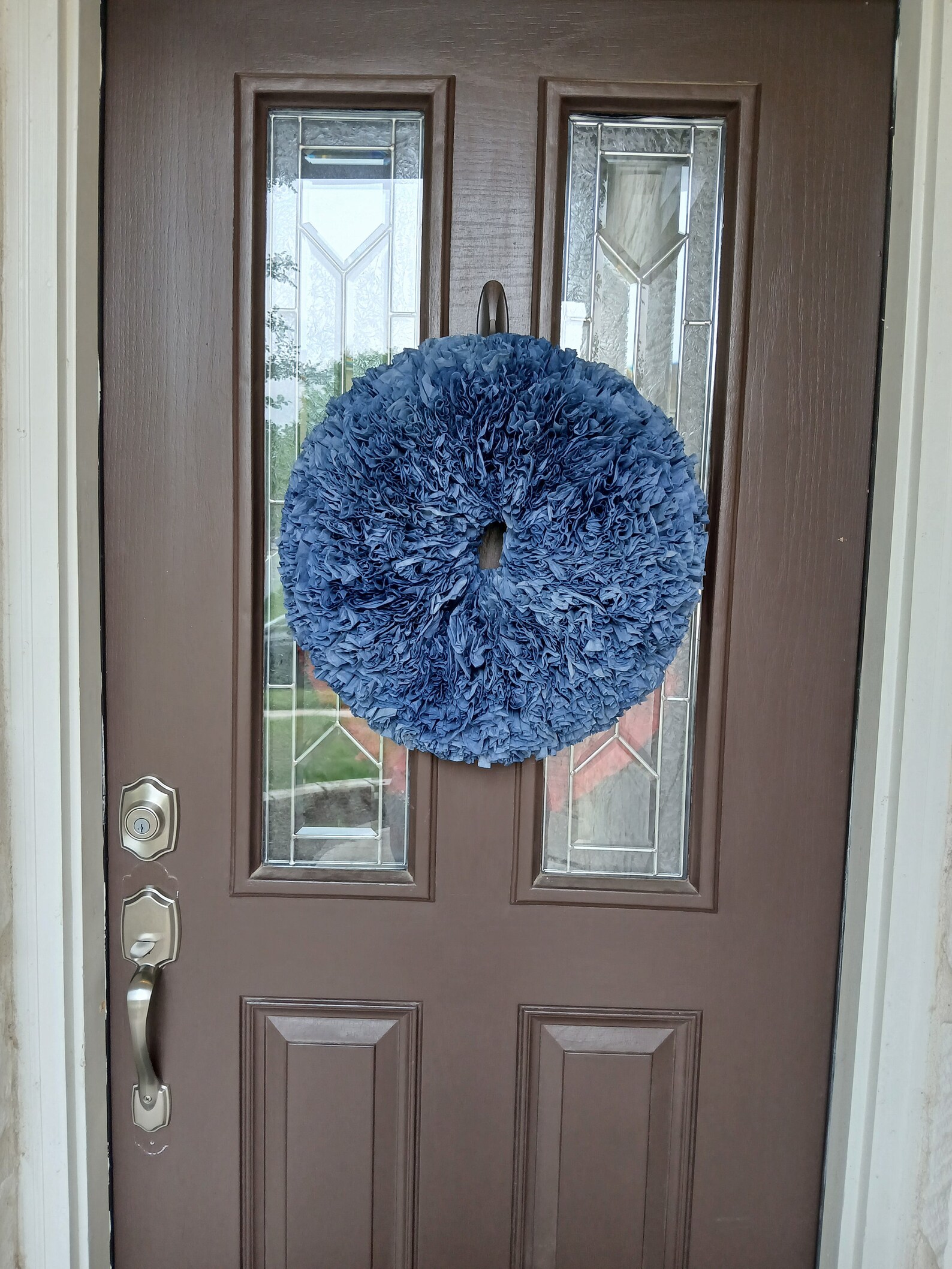 Deep Blue Coffee Filter Wreath - Etsy