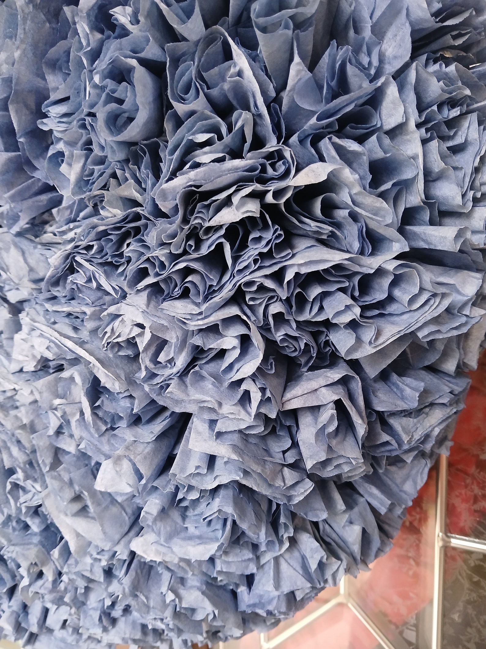 Deep Blue Coffee Filter Wreath - Etsy