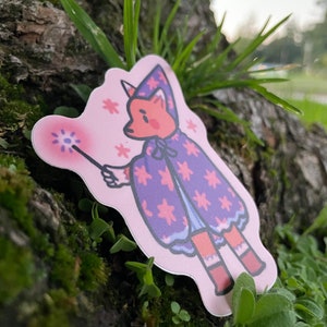 Georgie the Wizard Fox | Spooky Season Stickers | Vinyl Weatherproof ...