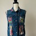 Patchwork Floral Denim Vest - Etsy