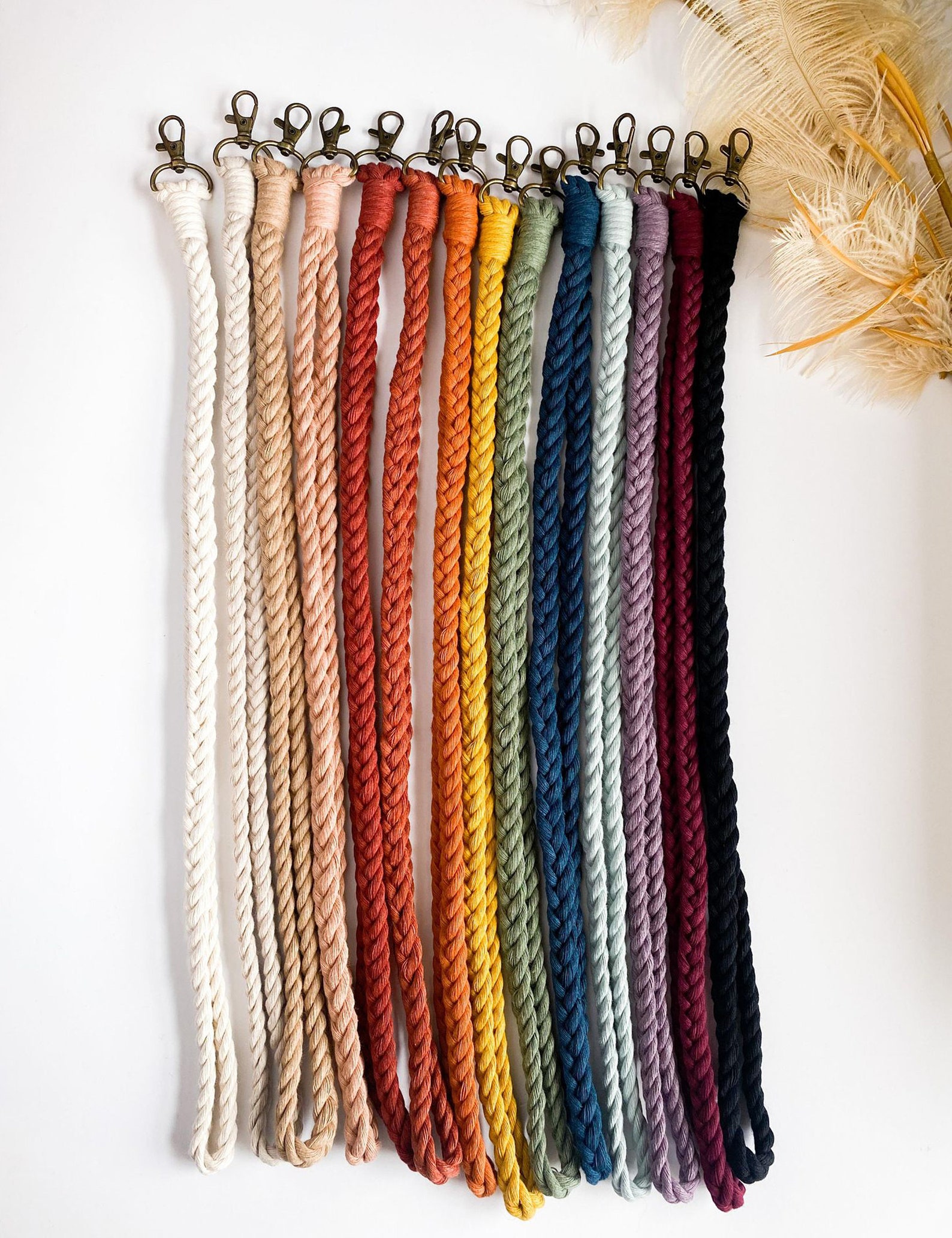 Macrame Lanyard Macrame Keychain Badge Holder Key Holder - Etsy