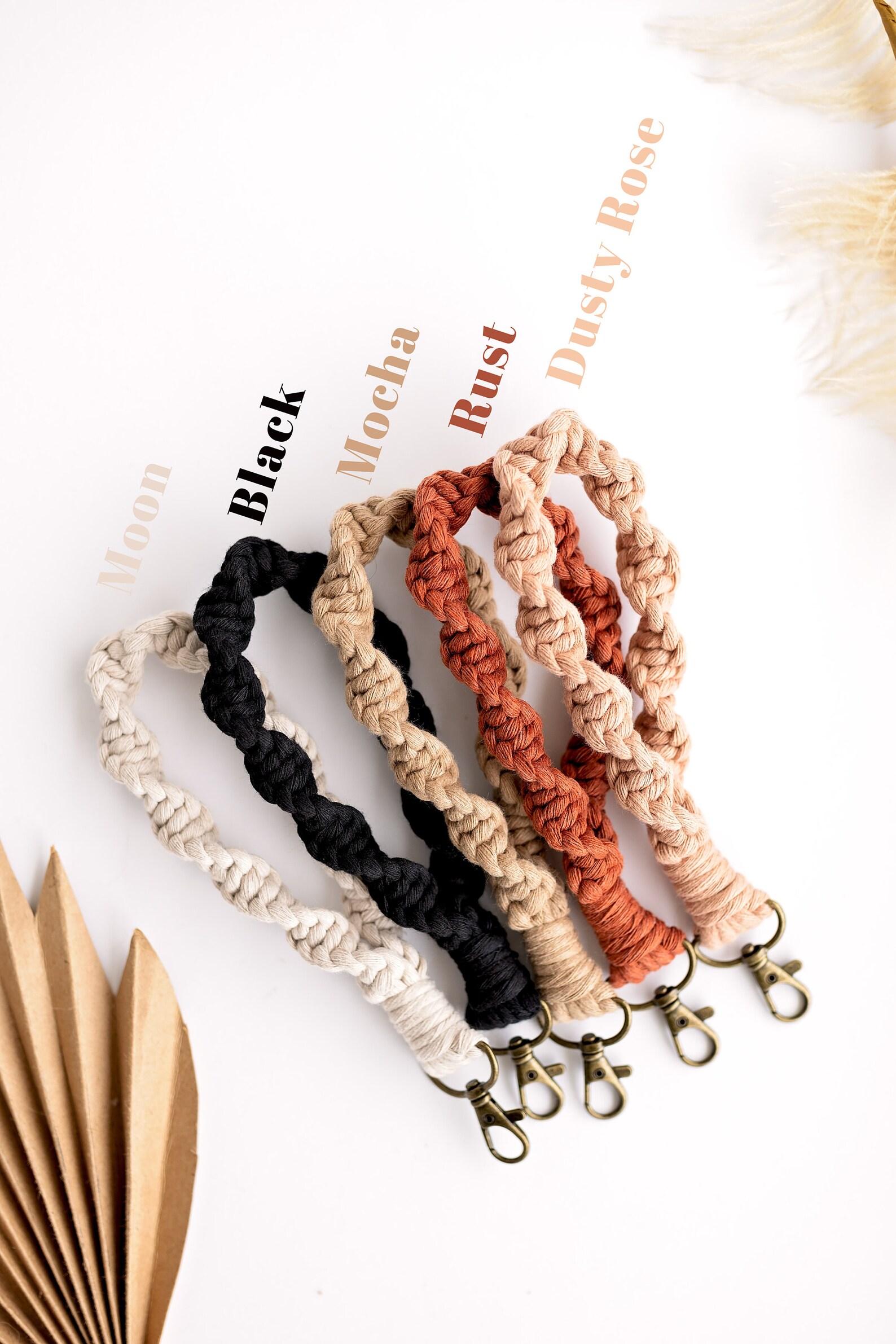 Macrame Wristlet Macrame Keychains Boho Keychains Boho - Etsy