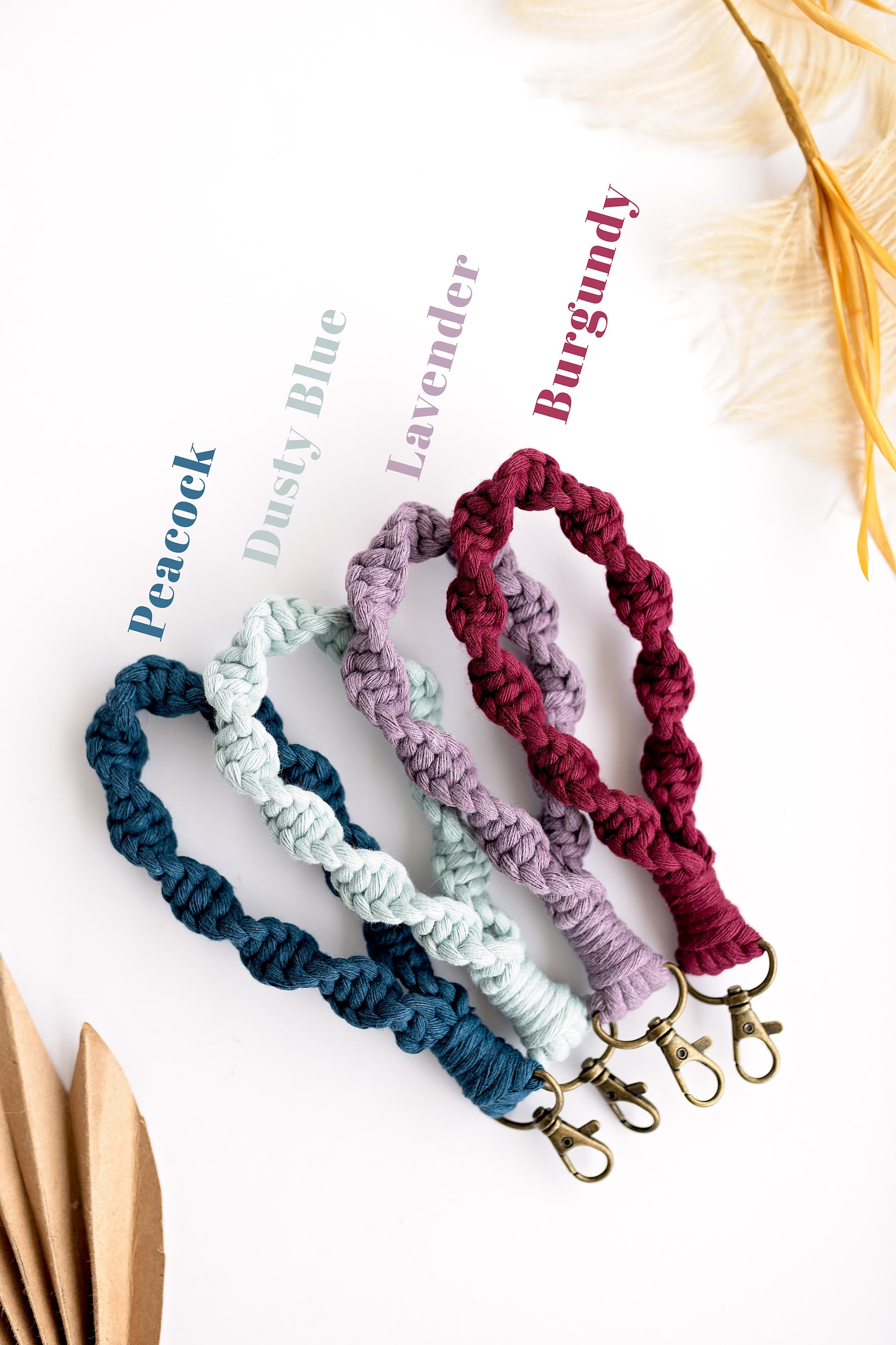 Macrame Wristlet Macrame Keychains Boho Keychains Boho - Etsy