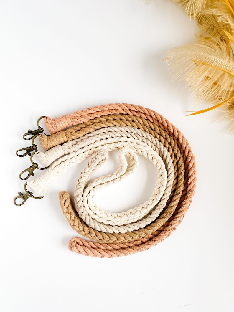 Macrame Lanyard Macrame Keychain Badge Holder Key Holder - Etsy