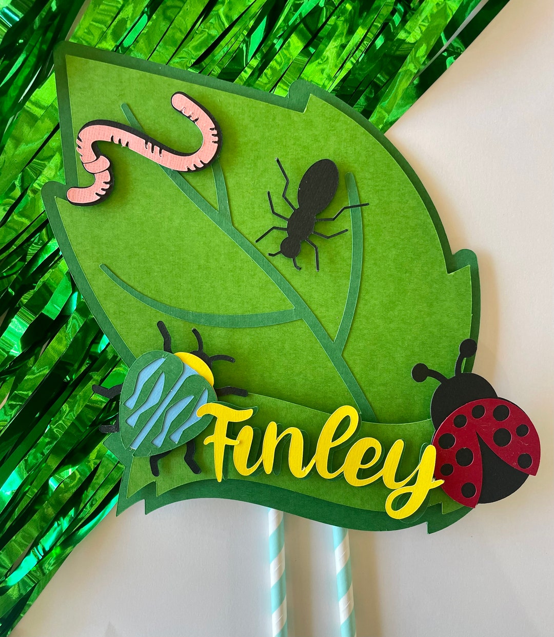 Bug Cake Topper | Worm | Ant | Ladybug | Beatle | Insect Party ...