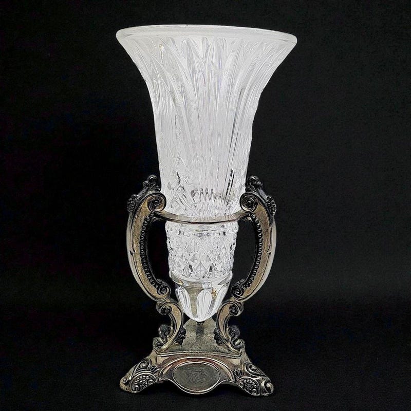 Urn Crystal Vase - Etsy