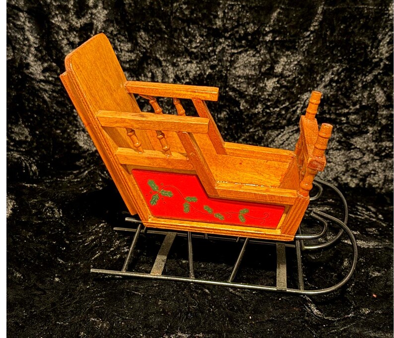 Vintage Miniature Wooden Doll Sled – Christmas Decoration – 10” X 6 ...