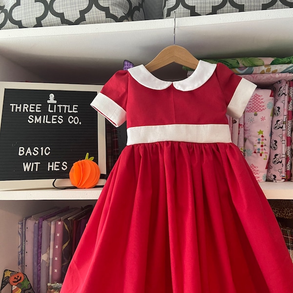 Little Girls Annie Red Dress - Etsy