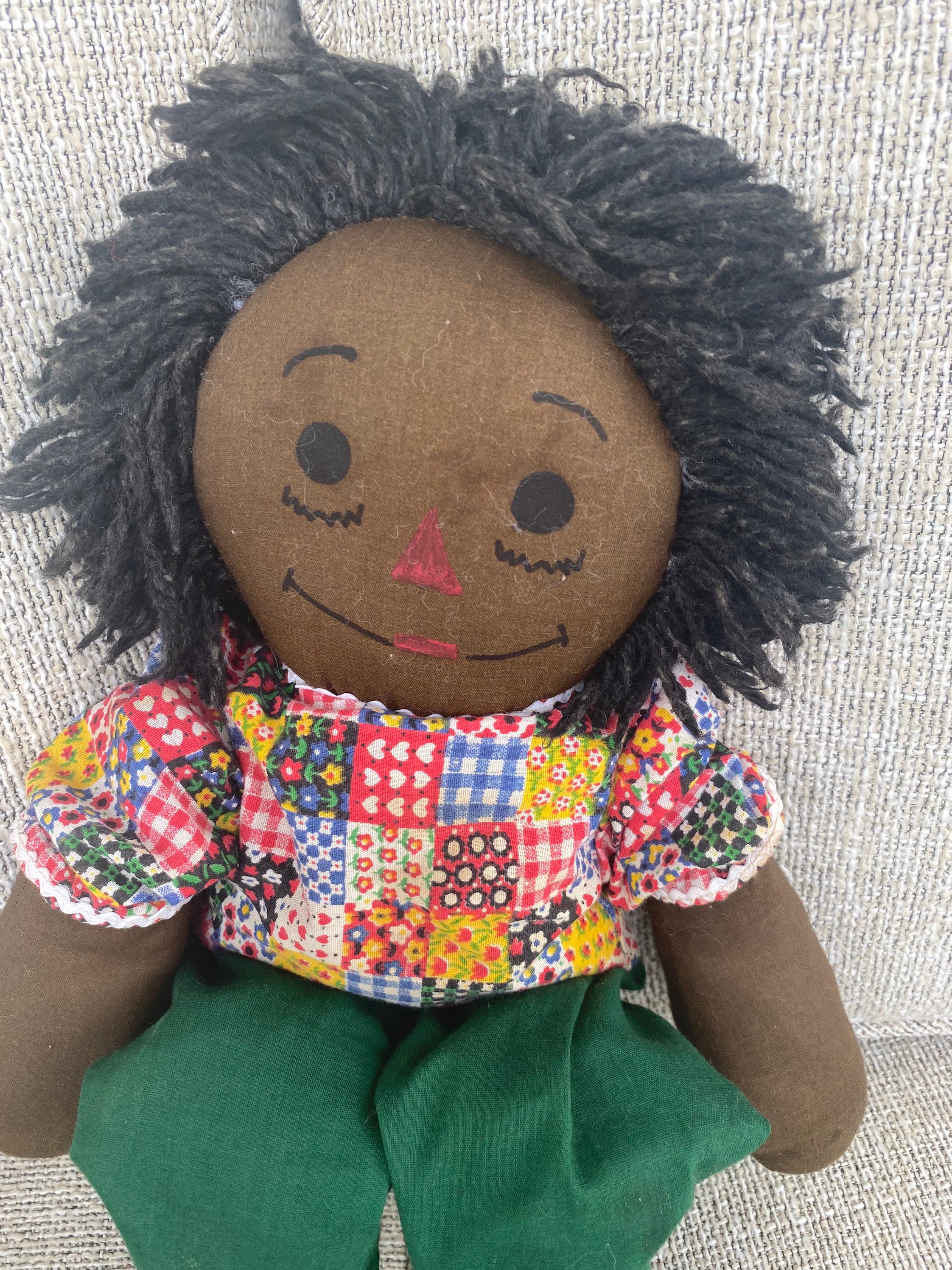 Vintage Rare Black African American Raggedy Ann Doll | Etsy