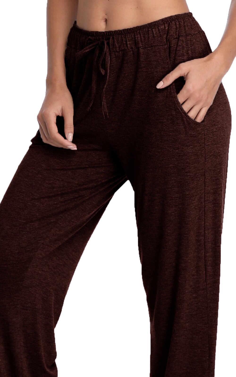 Jorlyen Dark Brown Womens Yoga Pants Long Modal Comfy Etsy