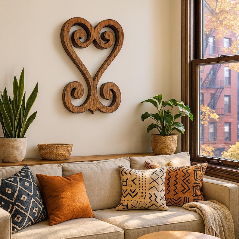 Sankofa Wooden Wall Art: Afrocentric Home Decor, Adinkra Symbol - Etsy ...