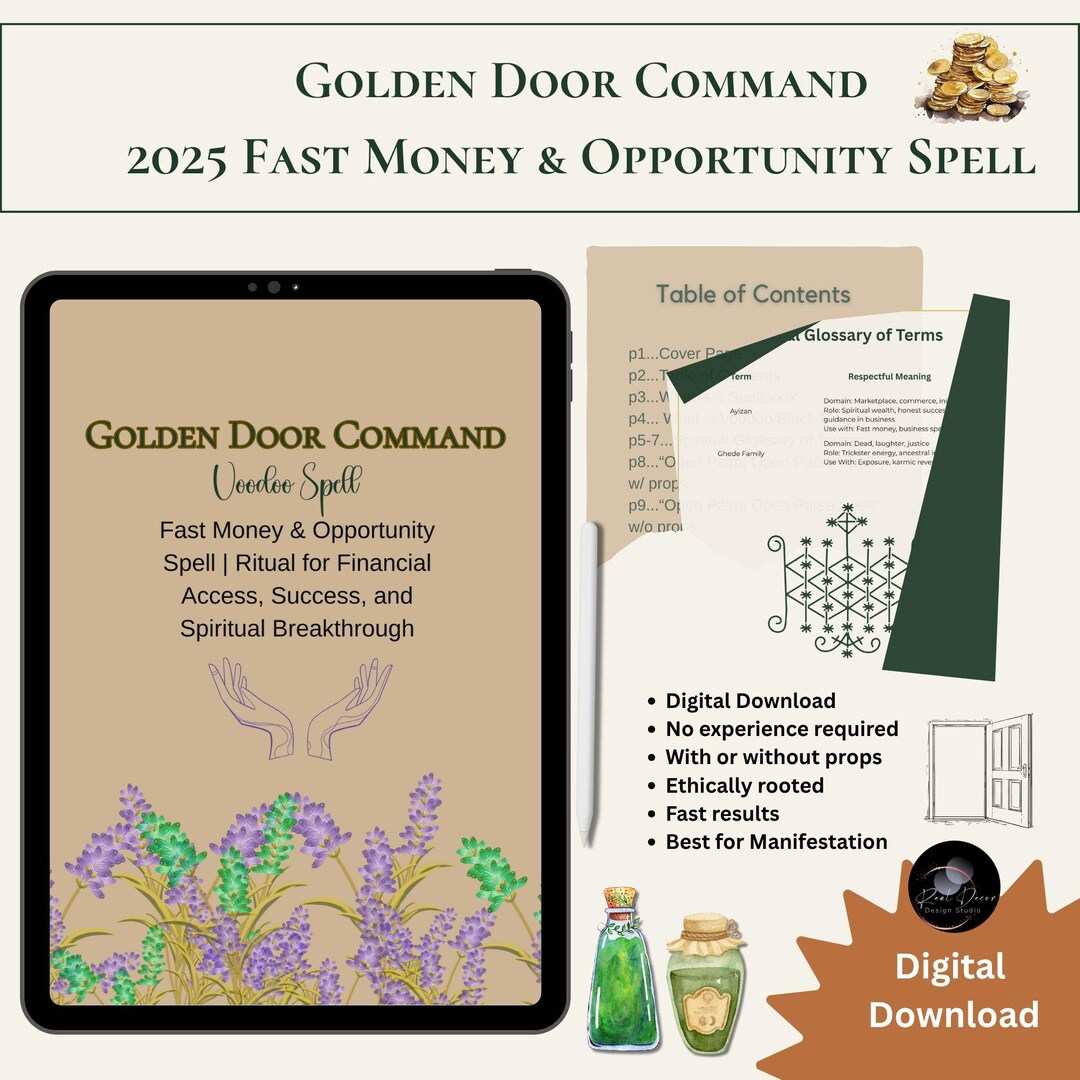 Golden Door Wealth Ritual: Afrocentric Voodoo-inspired Papa Legba ...