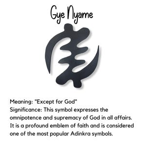 Gye Nyame Symbol Wood Wall Art: Sleek African Adinkra Decor, Multi ...