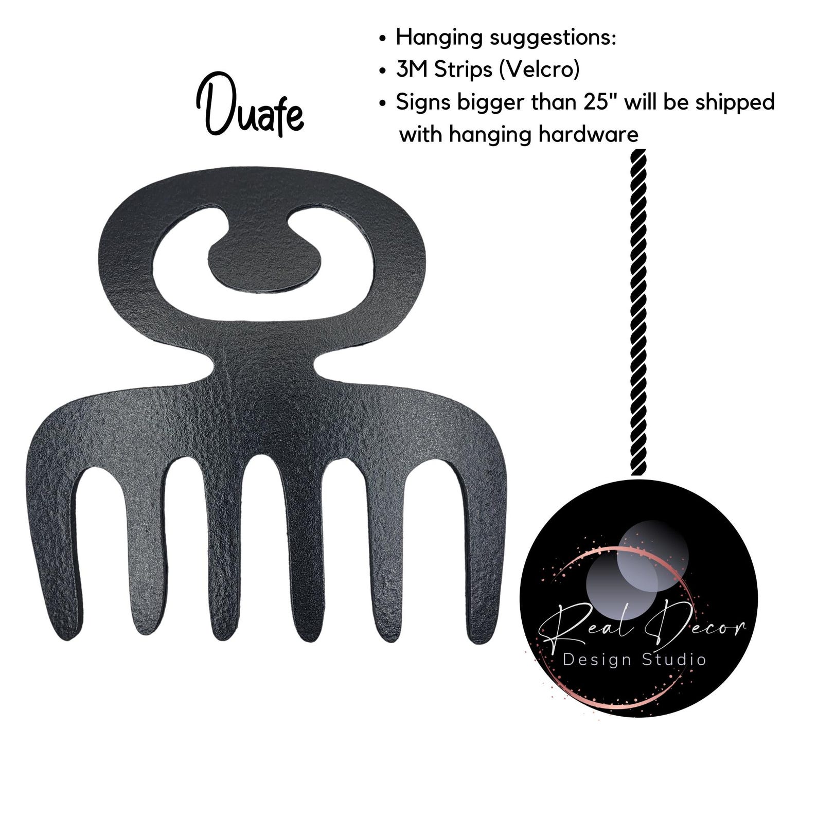Duafe Adinkra Wall Art: Afrocentric Feminine Symbol, Wooden Decor - Etsy