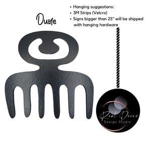 Duafe Adinkra Wall Art: Afrocentric Feminine Symbol, Wooden Decor - Etsy