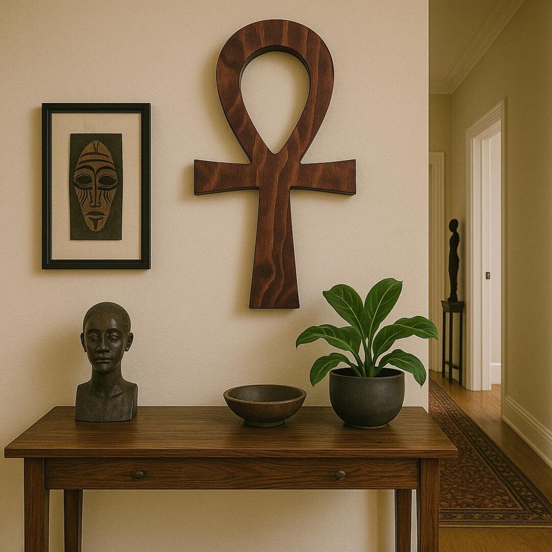 Ankh Wall Decor – Afrocentric Wooden Wall Art – Spiritual Home Accent ...