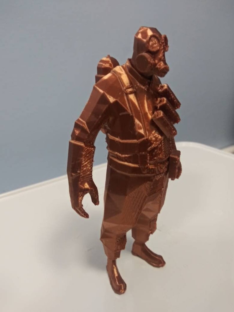 The Pyro Team Fortress 2 TF2 3D Printed Model Copper Statue Valve ...