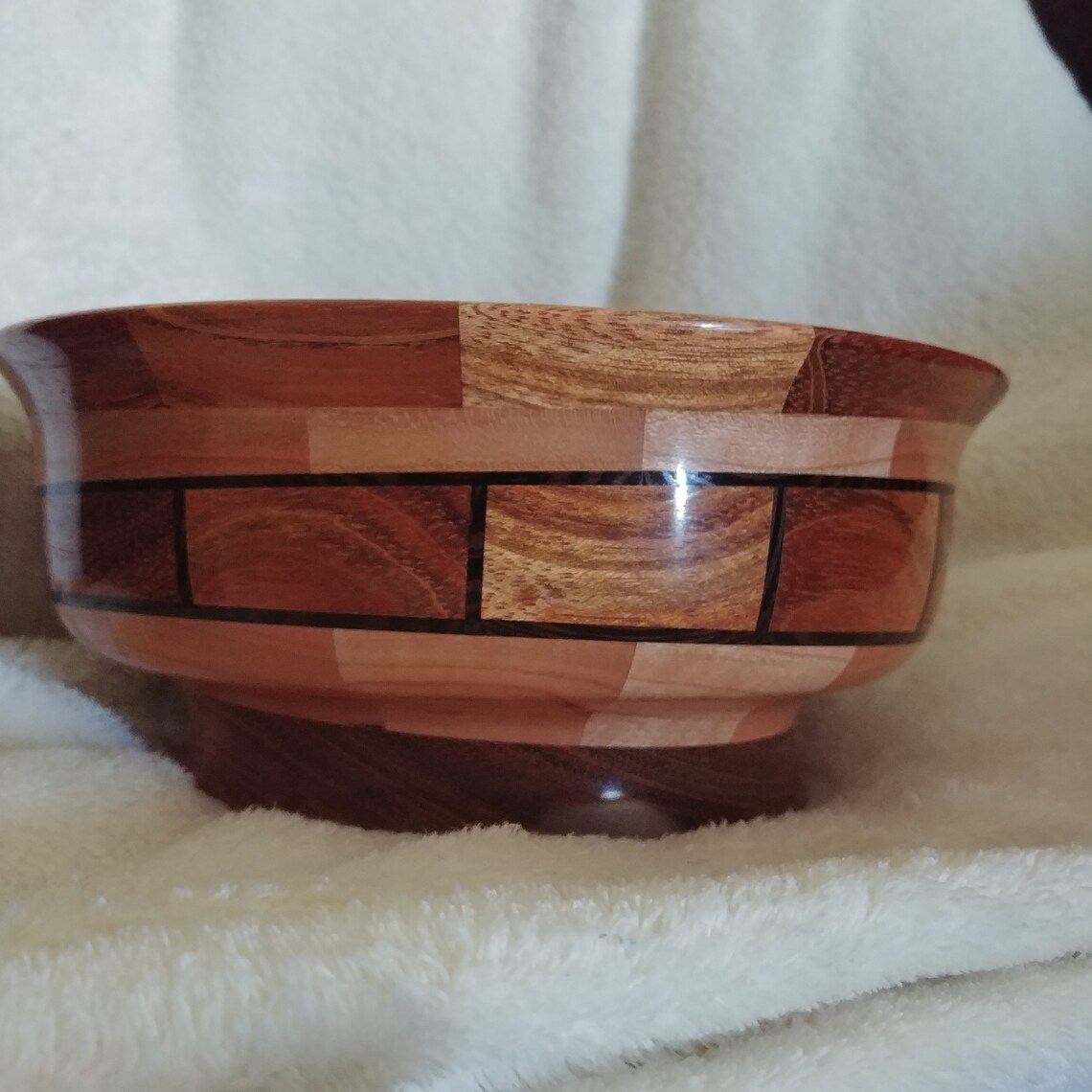 Segmented Wood Bowl, Multi-axis, Woodturned Bowl, Brazilian Cherry ...