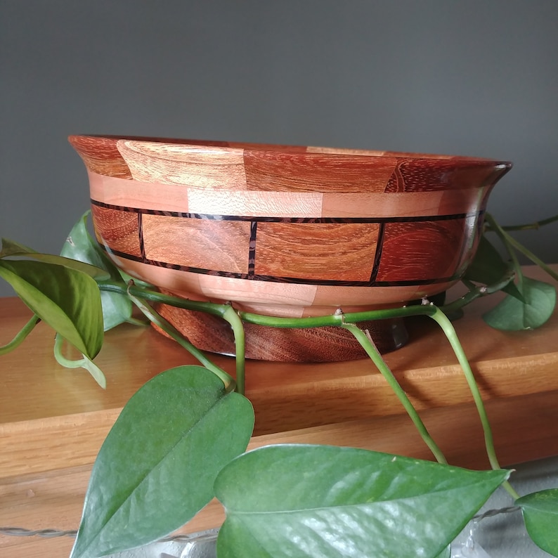 Segmented Wood Bowl, Multi-axis, Woodturned Bowl, Brazilian Cherry ...