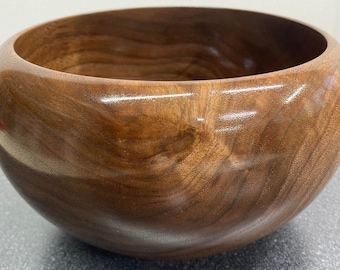 Large Walnut Woodturned Bowl With Figure Wooden Bowl, Unique Gift ...