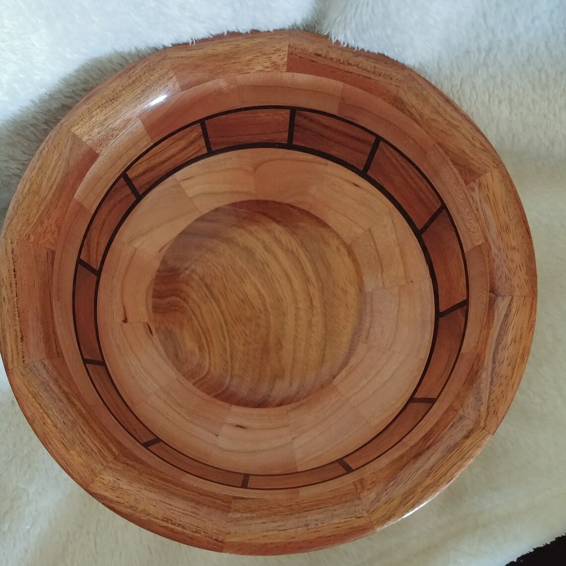 Segmented Wood Bowl, Multi-axis, Woodturned Bowl, Brazilian Cherry ...