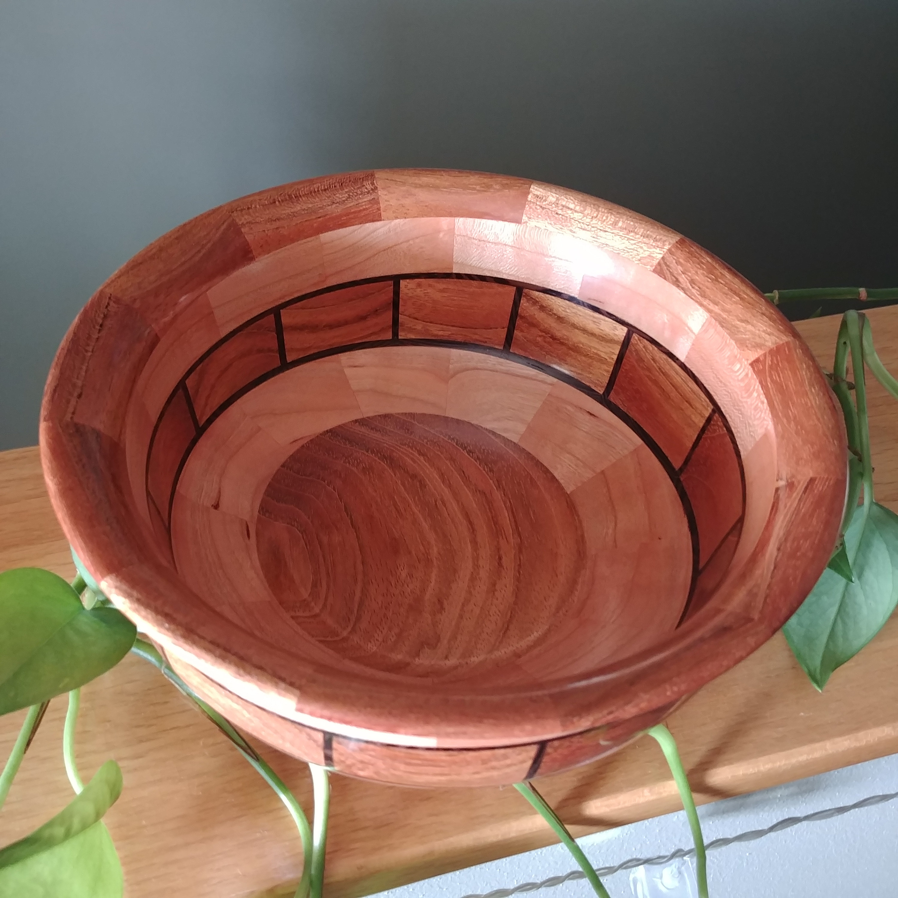 Segmented Wood Bowl, Multi-axis, Woodturned Bowl, Brazilian Cherry ...