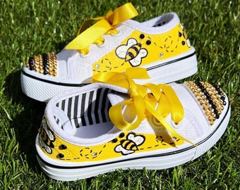 Bee Painted Shoes - Etsy