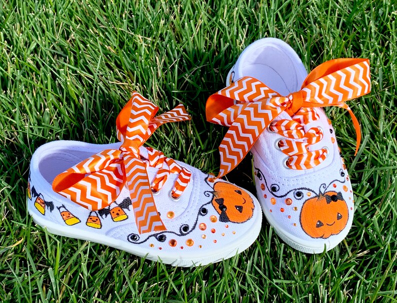 NEW Custom Painted Halloween Pumpkin Candy Corn Rhinestone - Etsy