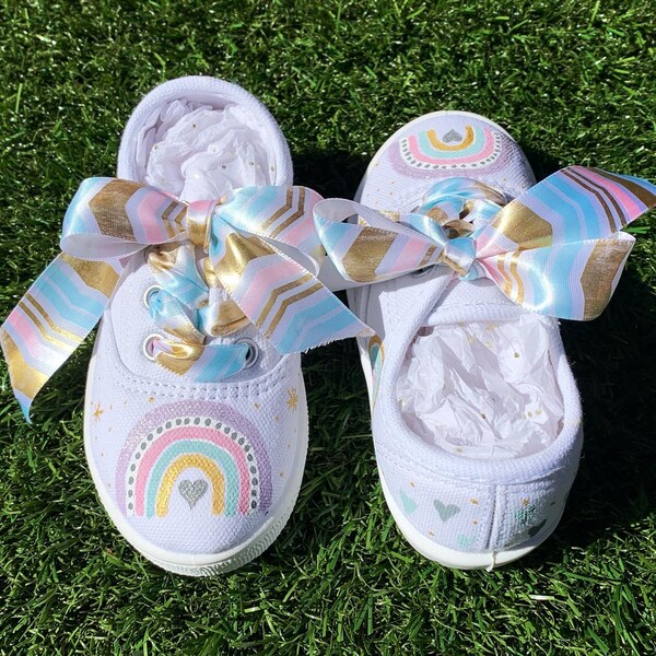Rainbow Shoes - Etsy