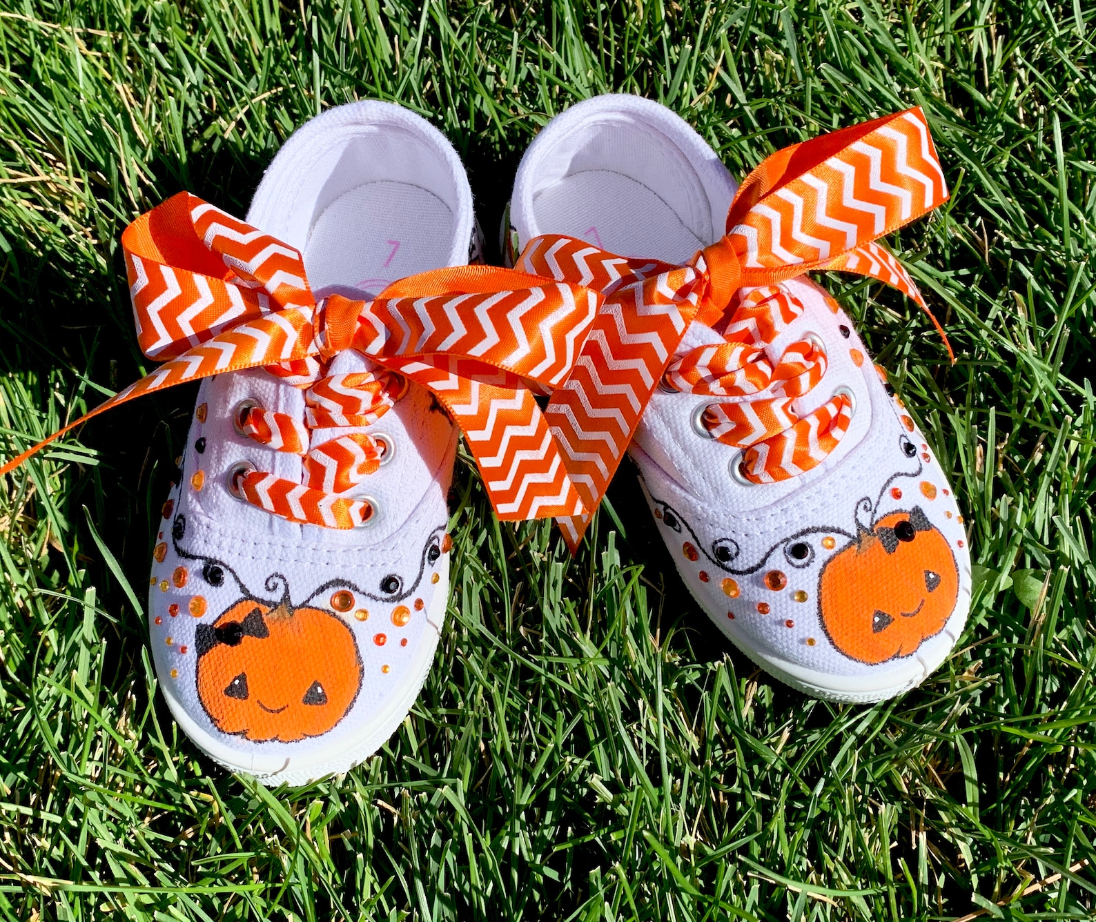 NEW Custom Painted Halloween Pumpkin Candy Corn Rhinestone - Etsy