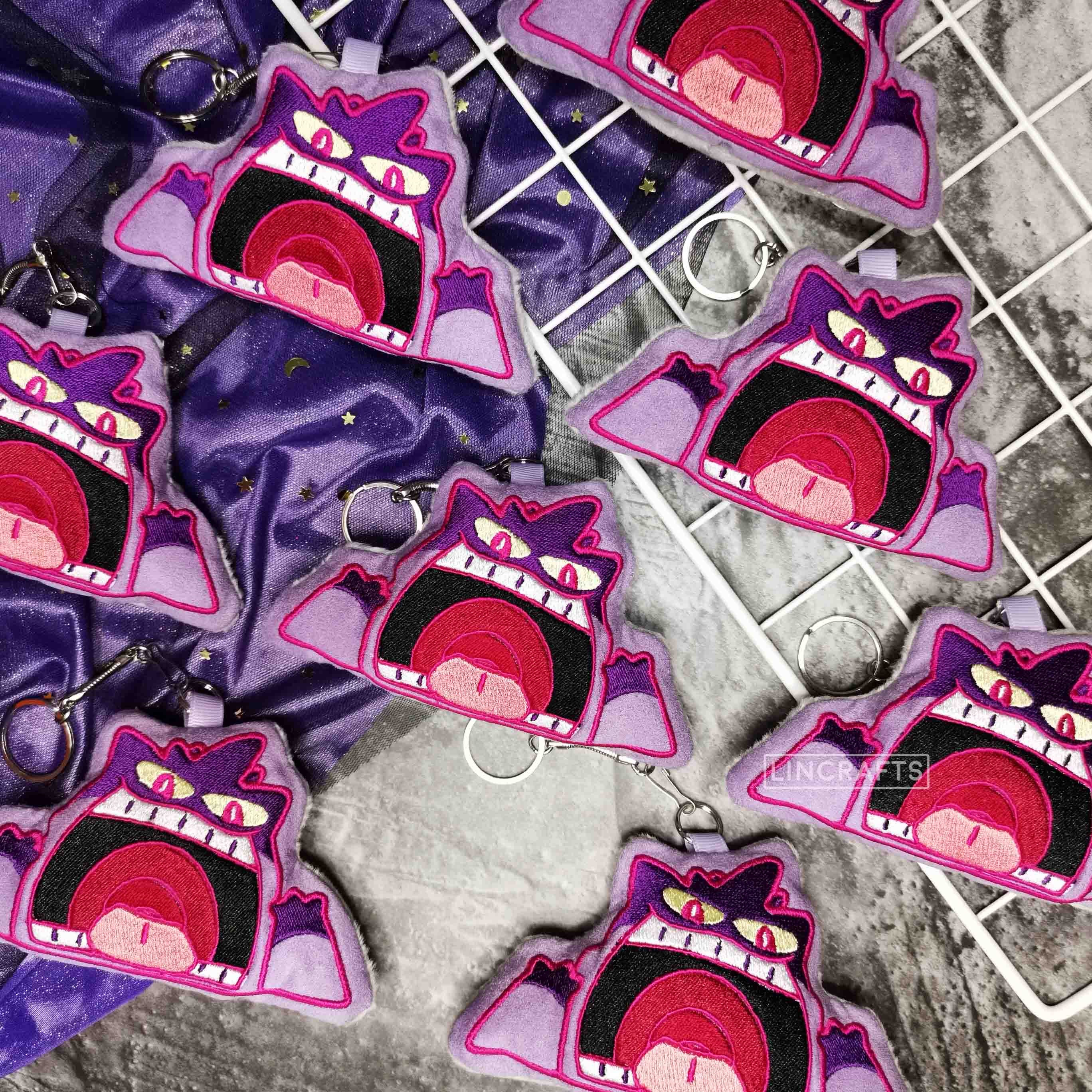Gigantamax Gengar: Pokemon Embroidery Plushie Keychain - Etsy