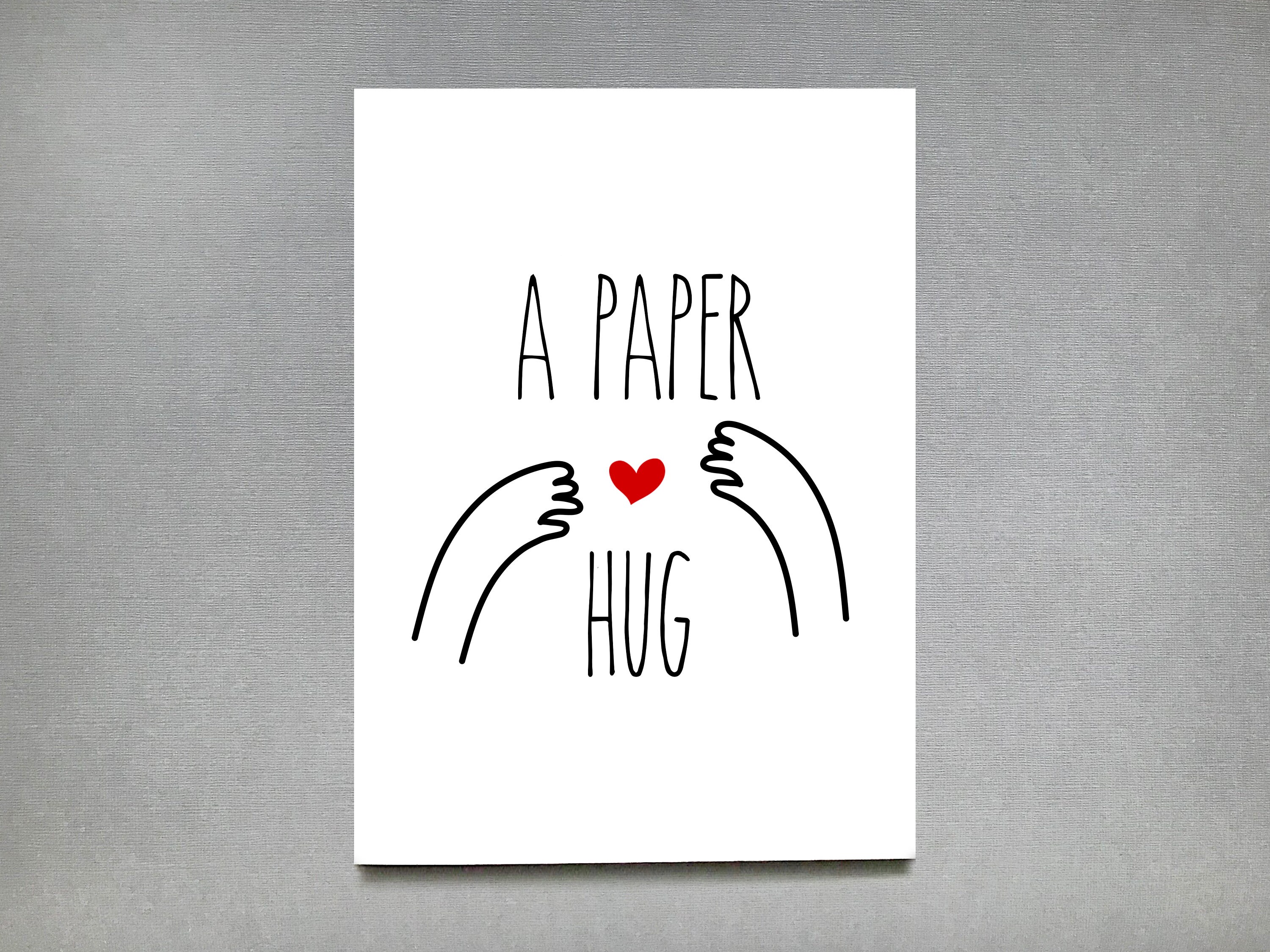A Paper Hug Card Send Direct To Recipient Card Sending Hugs | Etsy
