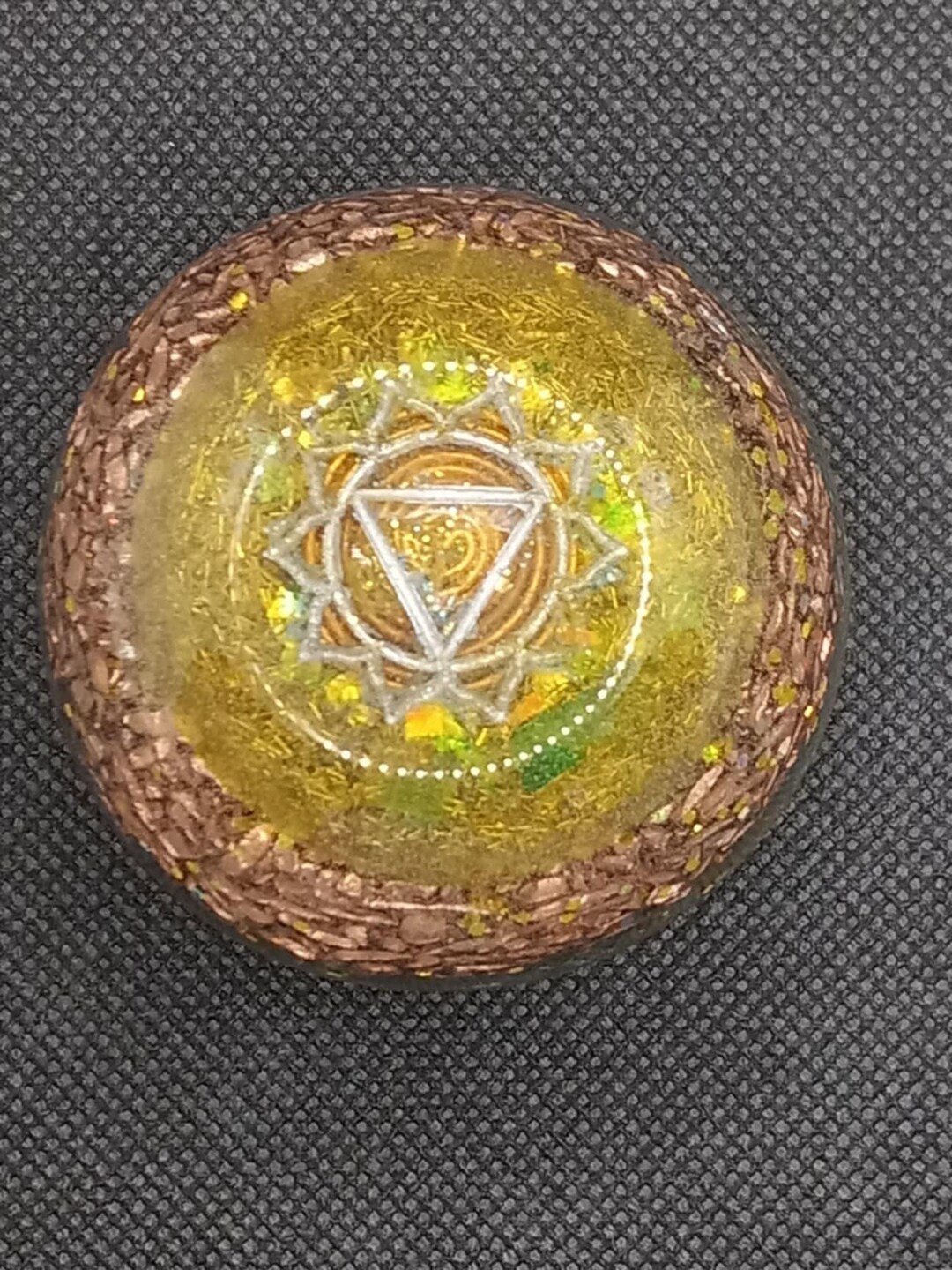 The Sunny Solar Plexus Orgonite With Rose Quartz for Emf/5g Mitigation ...