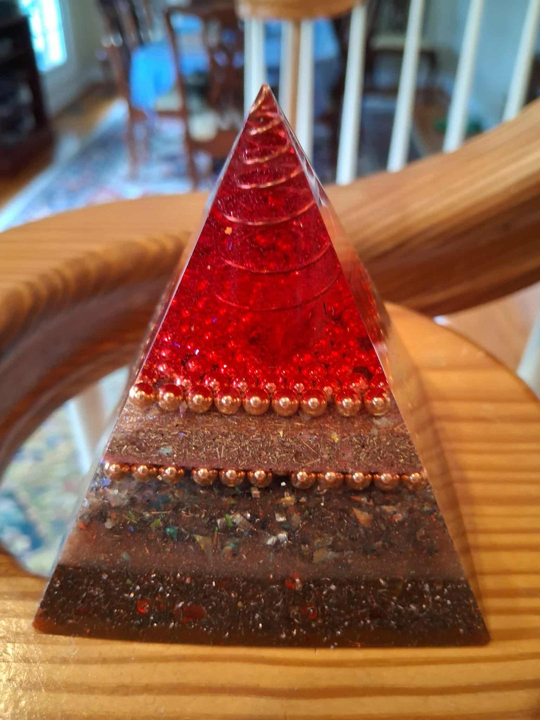 Red Orgonite Pyramid for EMF 5g Mitigation - Etsy