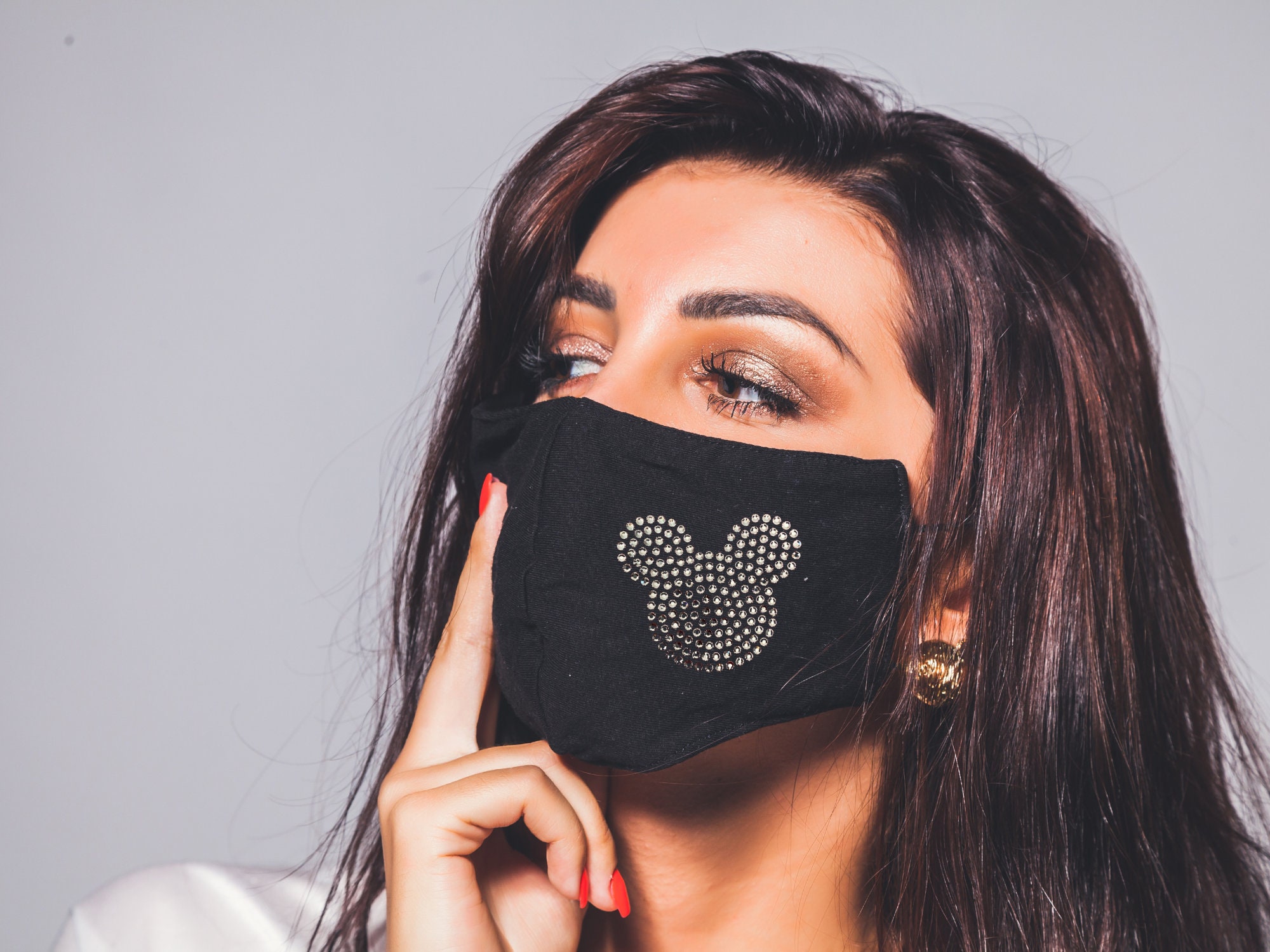 Mickey Mouse Bling Face Mask / Mickey Mouse Face Mask / Mickey Face ...