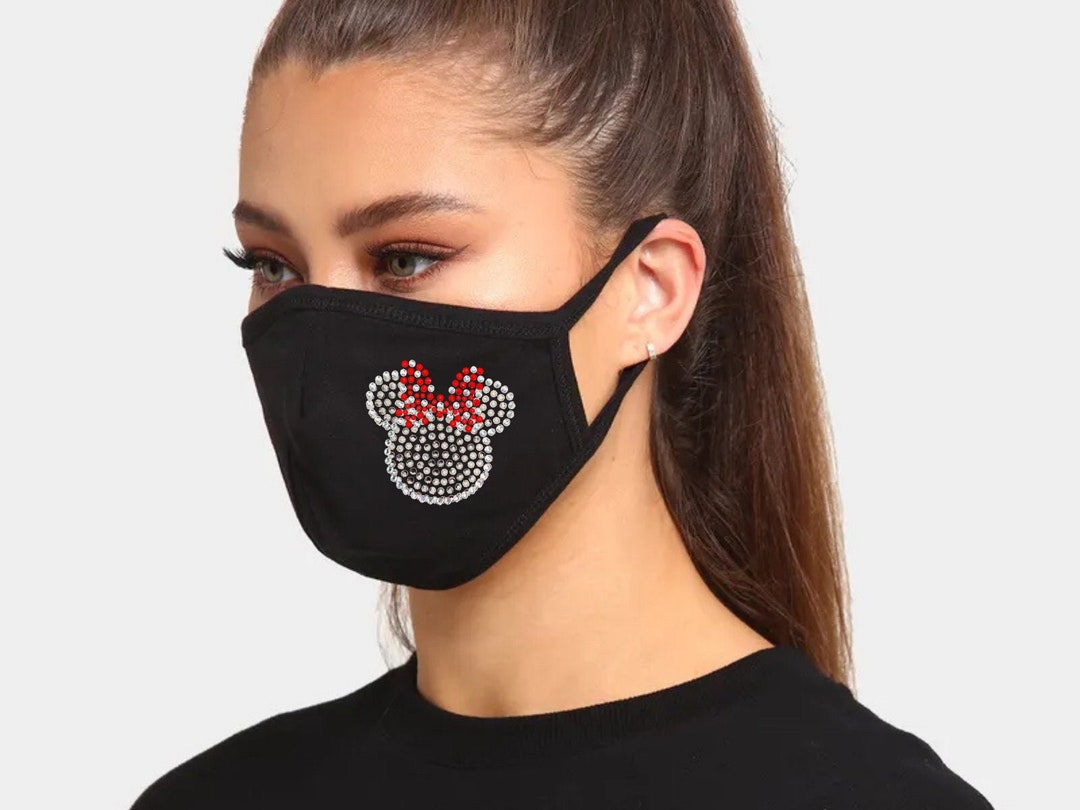 Minnie Mouse Face Mask Filled With Bling - Etsy