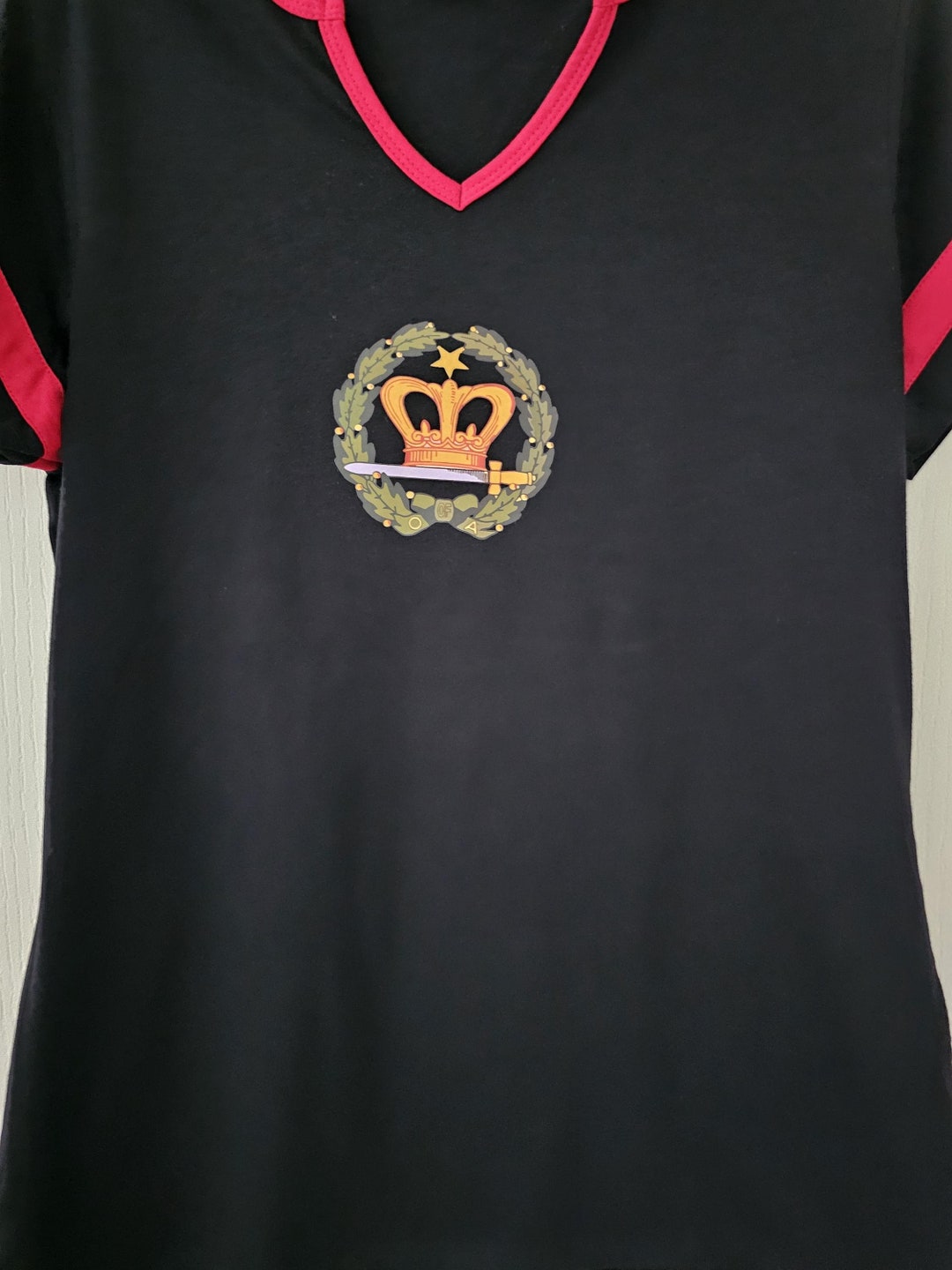 Beautiful Black With Red Pipping 4 Wide Heat Pressed Amaranth Emblem - Etsy