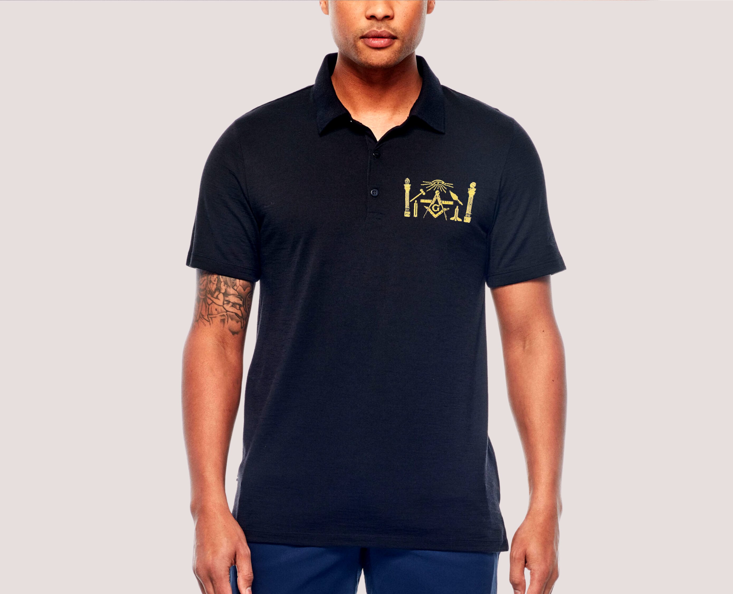 Masonic Working Tools Polo Shirt Masonic Apparel Masonic Polo Mens Polo ...