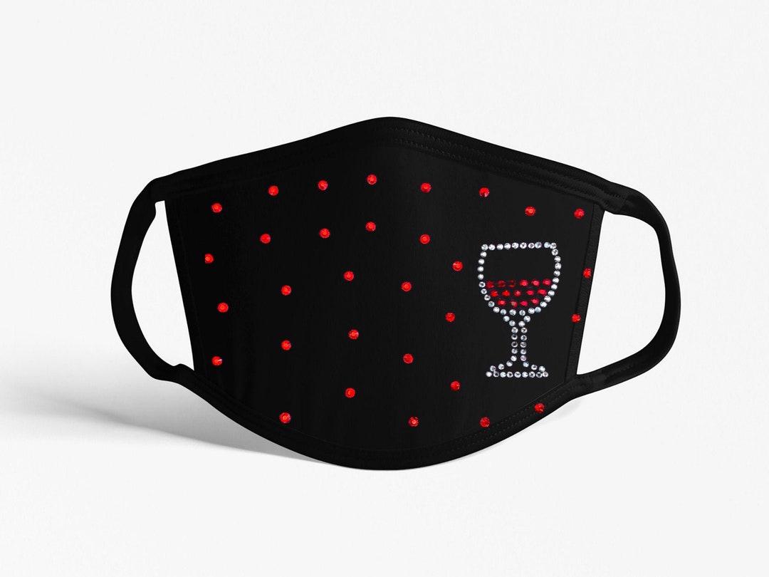 Red Wine Face Mask / Washable Face Mask / Purple Face Mask / Black Face ...