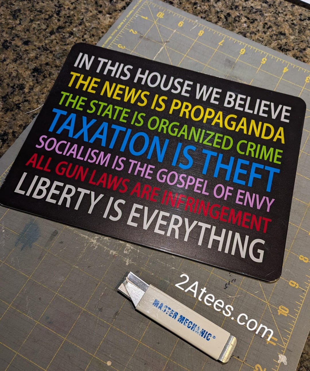 In This House We Believe Sign for Yard or Door - Libertarians - Etsy