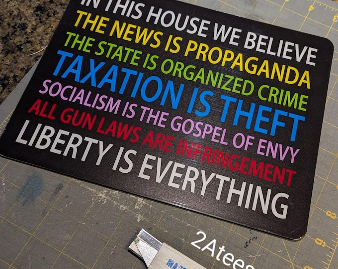 In This House We Believe Sign for Yard or Door - Libertarians - Etsy