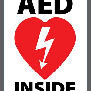 AED Inside and AED Here Signs/stickers - Etsy