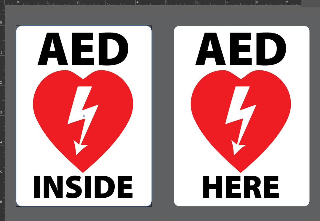 AED Inside and AED Here Signs/stickers - Etsy