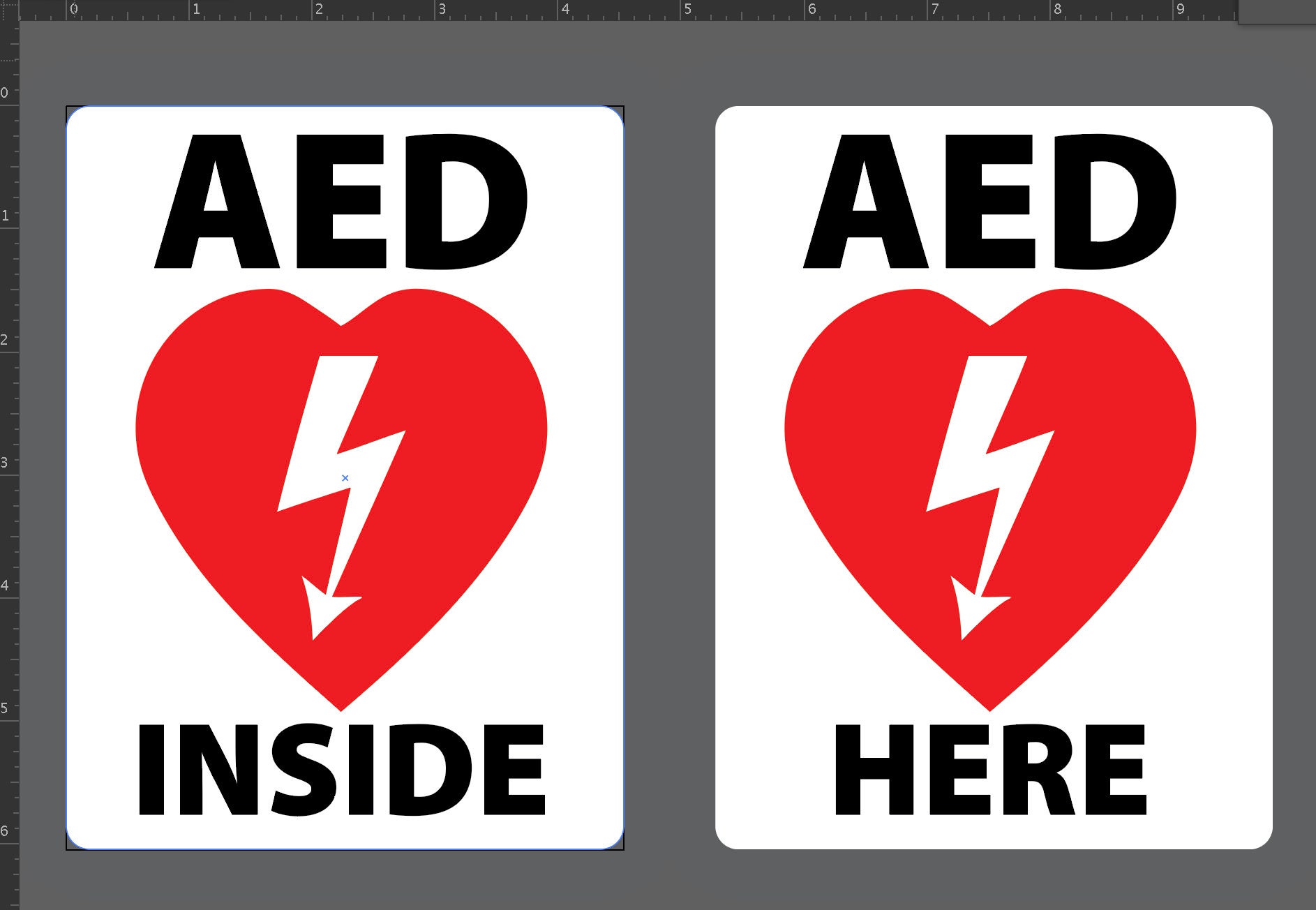 AED Inside and AED Here Signs/stickers - Etsy