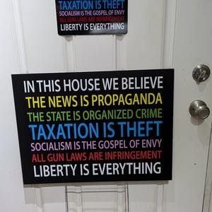 In This House We Believe Sign for Yard or Door - Libertarians - Etsy
