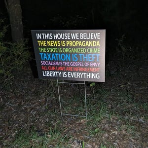 In This House We Believe Sign for Yard or Door - Libertarians - Etsy