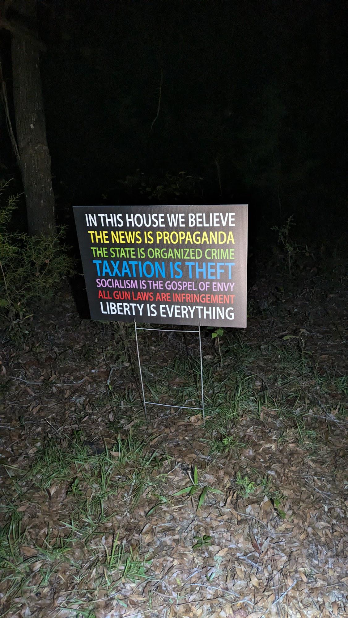 In This House We Believe Sign for Yard or Door - Libertarians - Etsy