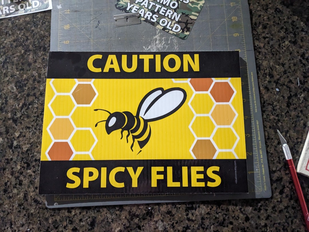 Caution Spicy Flies Beekeeper Sign - Etsy